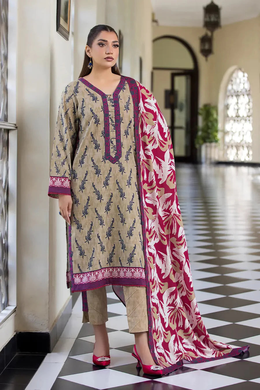 Khaddar Fabric: Glorious Illustration Winter Staple by KHAS – KHAS STORES